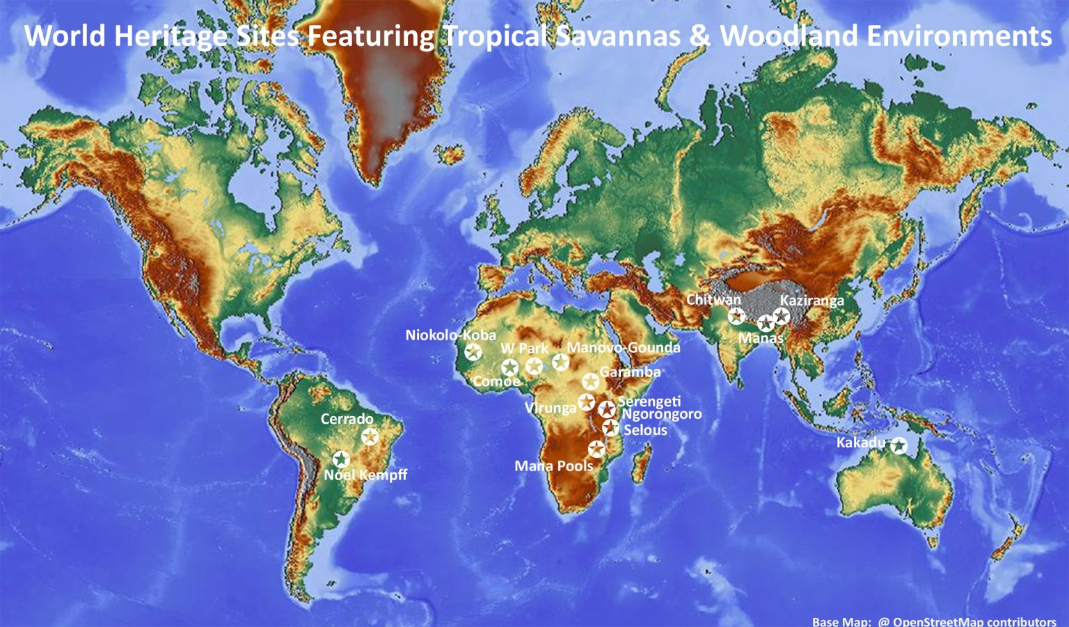 TROPICAL & SUB-TROPICAL SAVANNAS & WOODLANDS - Natural World Heritage Sites