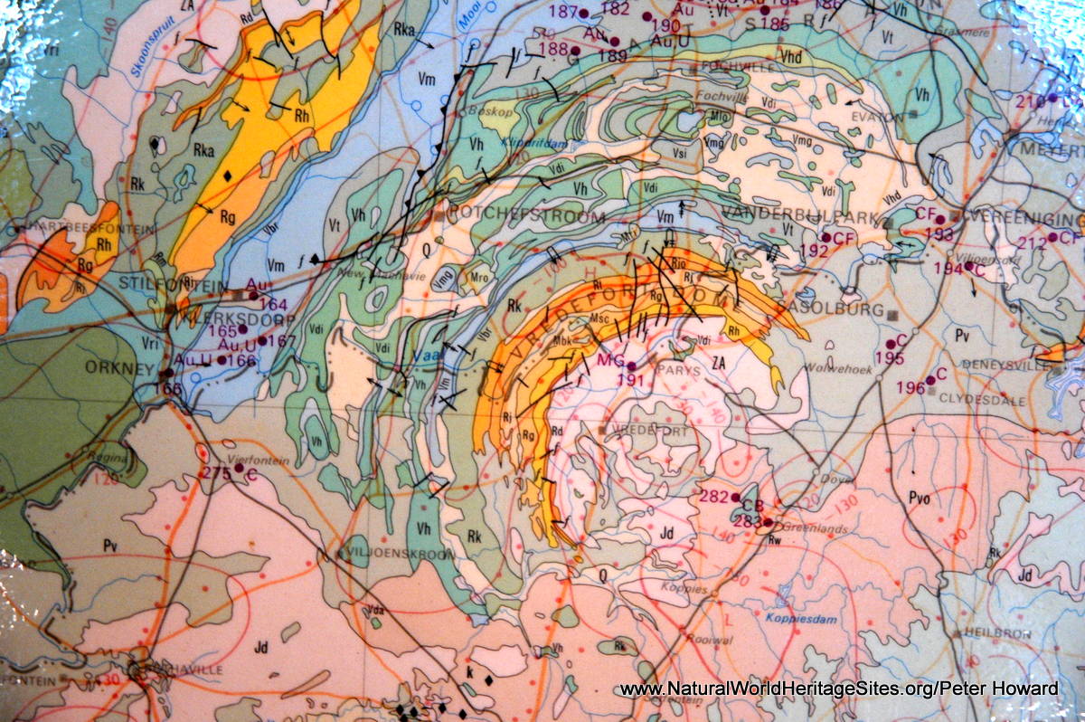 Vredefort Dome Map